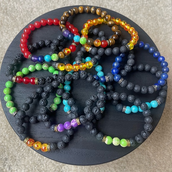 Jewelry | Lava Bead Chakra Stone Bracelets | Poshmark